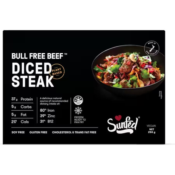 Peekme | Bull Free Beef - Frozen Diced Steak